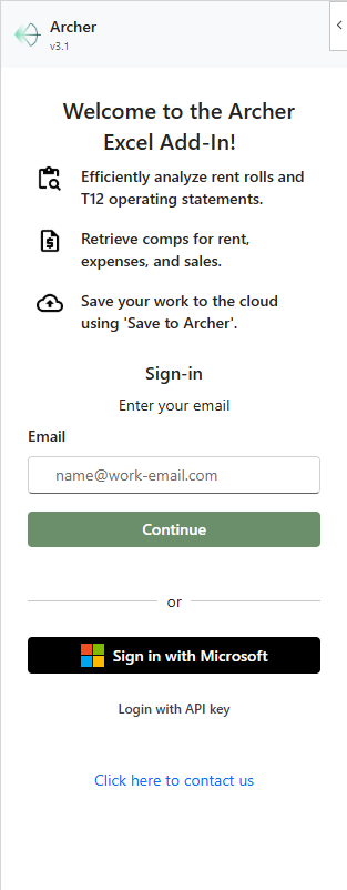 Accessing your Archer account